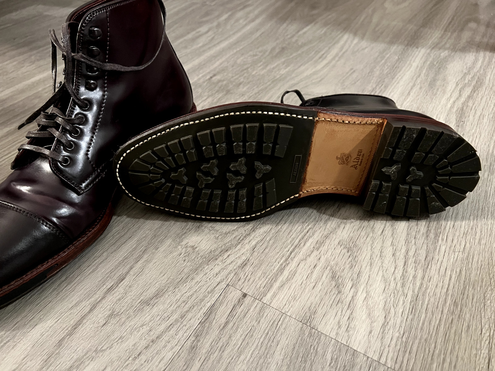 Alden Color 8 Shell Cordovan Plain Toe Boots Commando… - Gem