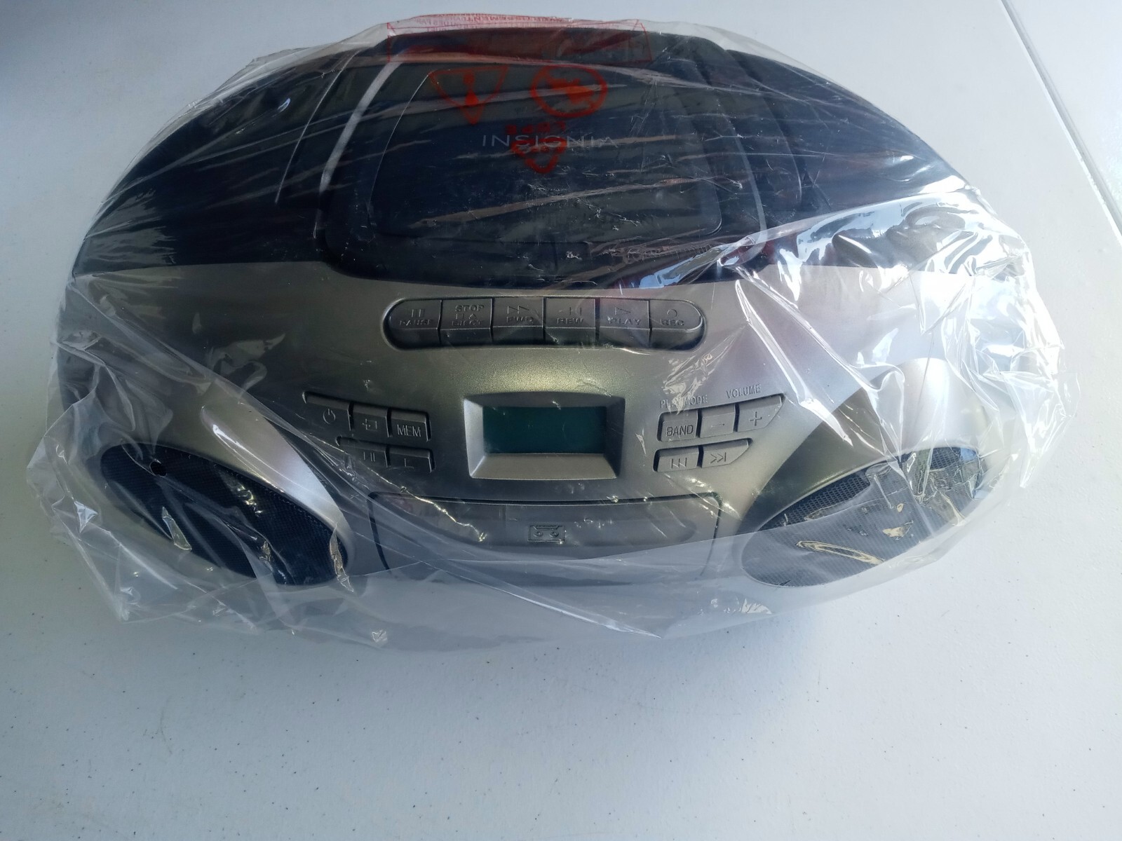 Insignia AM/FM Radio Portable CD Boombox With Bluetooth - Silver (NS ...