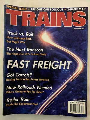 2001 November Trains Magazine Trains Per Day In Union Pacific Railroad ...