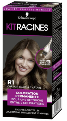 Kit racine châtain clair à châtain R1 Schwarzkopf coloration permanente ...