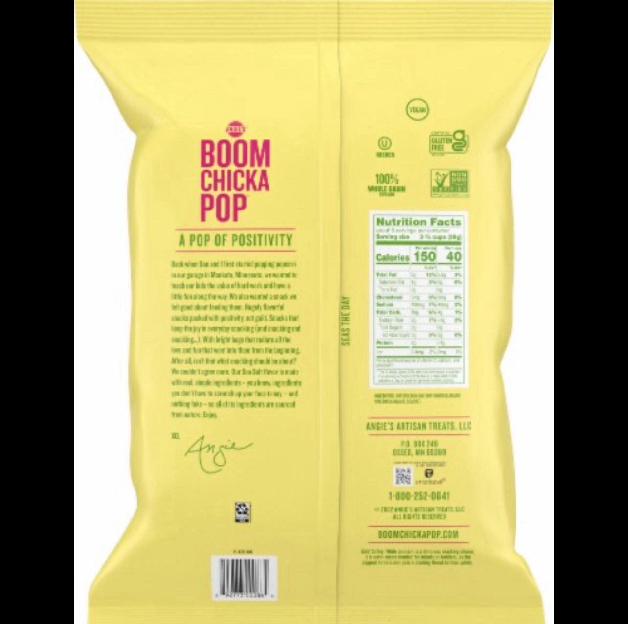 〽️New Exclusive Angie’s BOOM CHICKA POP Sea Salt Whole Grain Popcorn 4 ...