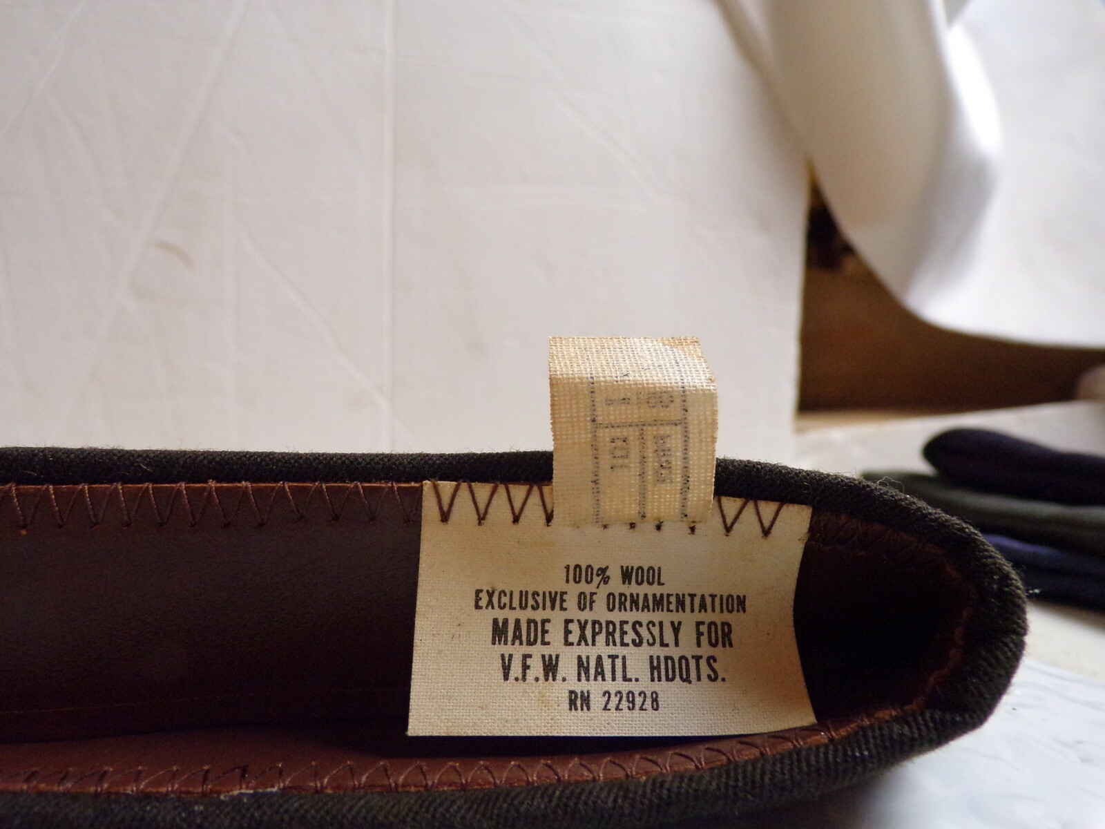 VFW LIFE MEMBER POST COMMANDER GARRISON CAP 70-71 JAPAN SZ-7-1/8 5-13 ...