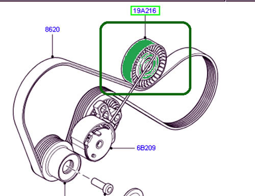 GENUINE LAND ROVER TENSIONER PULLEY LR2 3.2L NEW LR006076 | eBay
