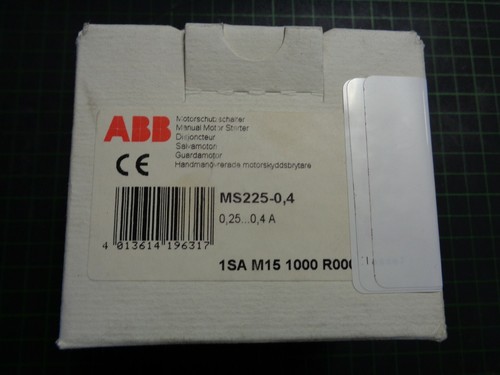 1 x ABB Motorschutzschalter MS225; 1SA M15 1000 R0003; 0,25 - 0,4A | eBay