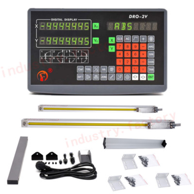 2 Axis Digital Readout DRO Encoder 5μm Linear Glass Scale 500 & 1000mm ...