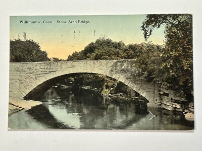 Willimantic Connecticut Stone Arch Bridge 1913 antique postcard | eBay