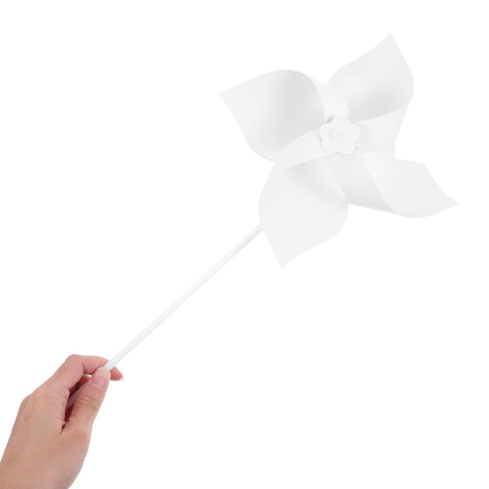 12 Pcs Blank Painting Pinwheel White Paper DIY Windmill Spinners | eBay ...