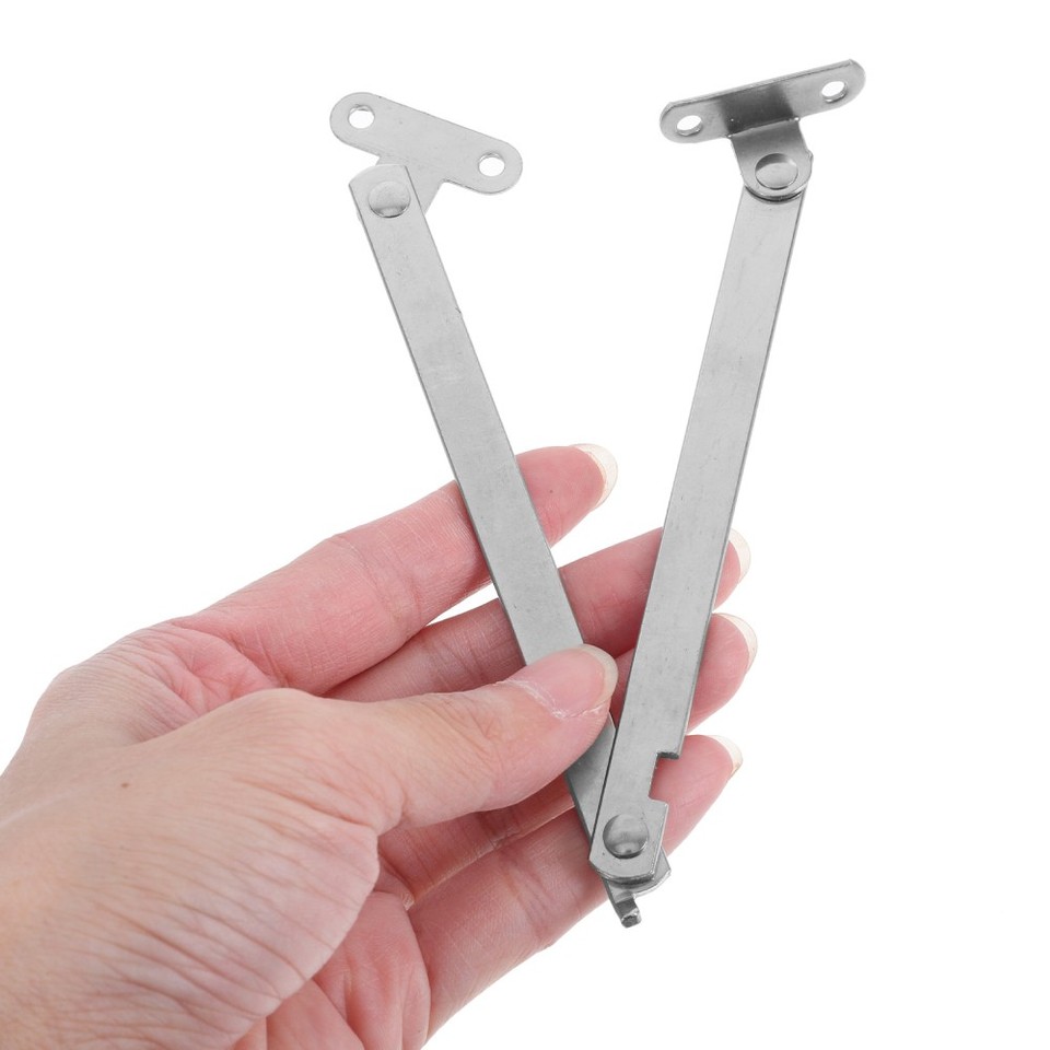 4 Pcs Tie Rod Hinge Chest Lid Support Hardware Desk Hinges Drop Front ...