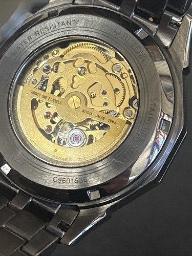 Bulova Octava Crystal Automatic Skeleton Dial Stainless Steel Men's ...