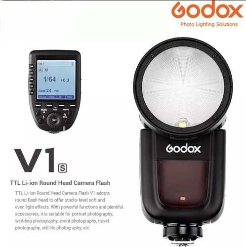 GODOX V1-C FLASH + XPROC TTL WIRELESS TRIGGER COMBO FOR CANON *OPEN BOX ...