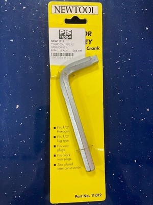 HEAVY DUTY RADIATOR KEY WRENCH HEXAGON 1/2" HEX & LUG, FITS VENT PLUGS ...