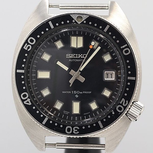 Seiko 6105 8000 Diver 150m Auto Black Dial Vintage 44mm Date Watch ...
