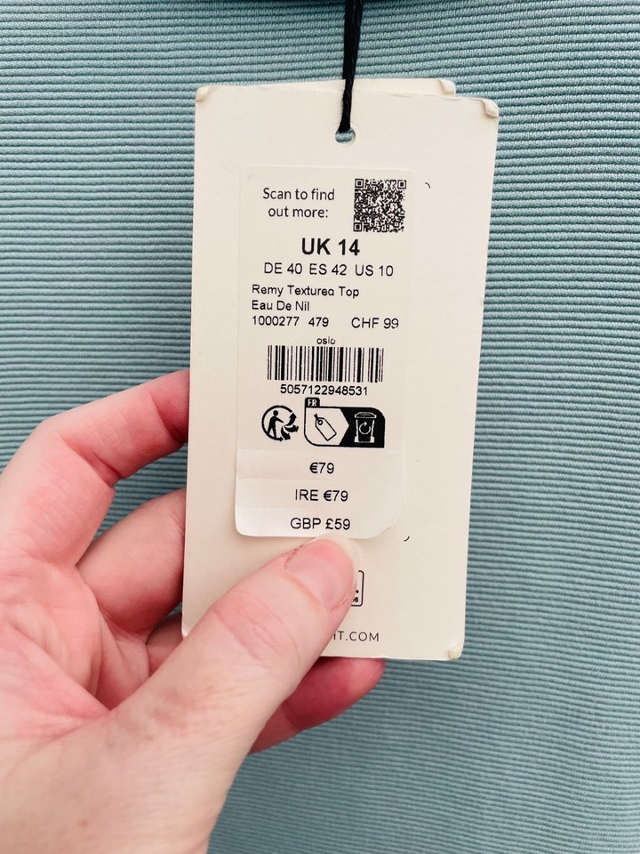 BNWTs PHASE EIGHT Duck Egg Blue Side Button Roll Boat Neck REMY Jumper ...