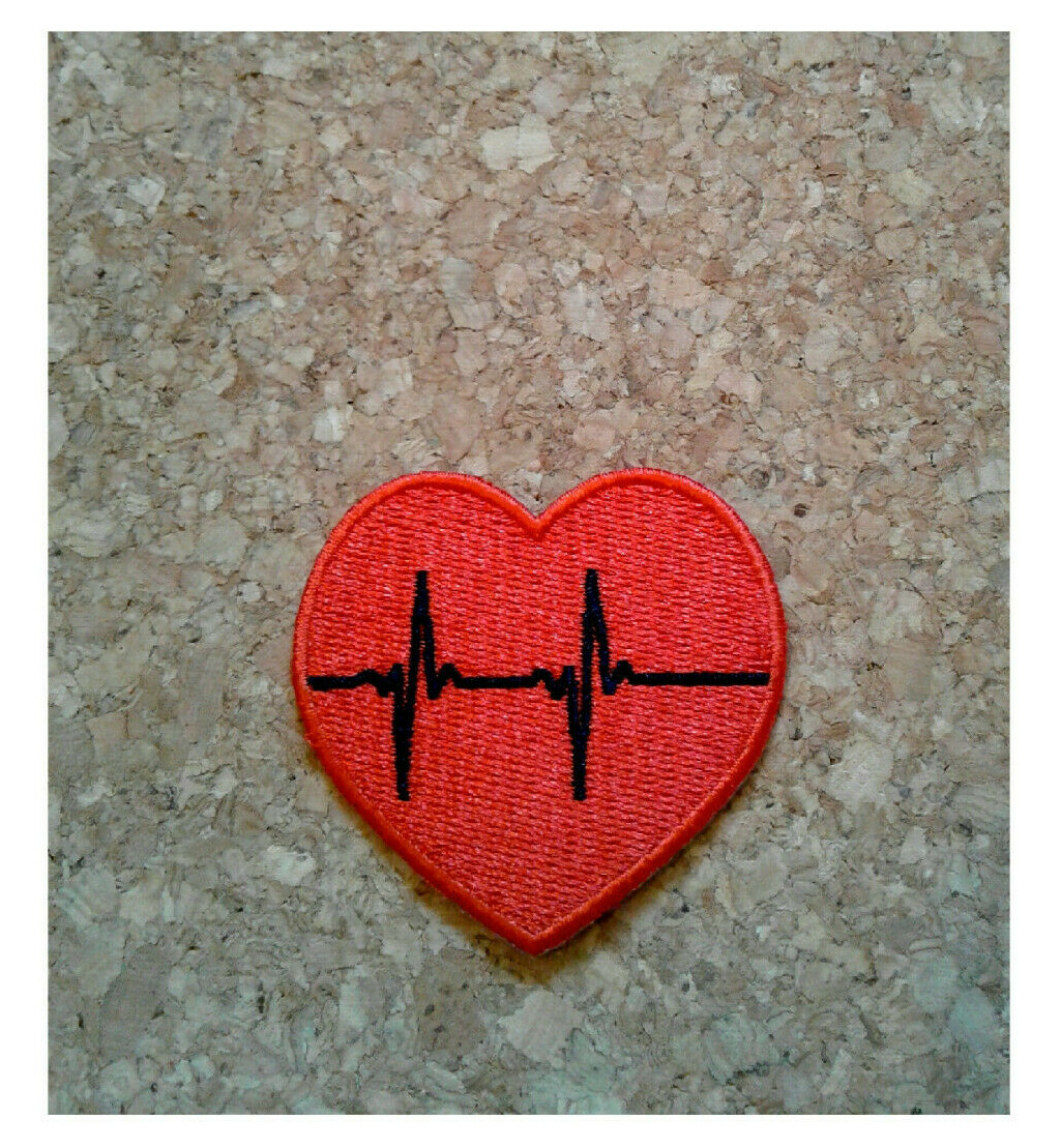 EKG Heart - Medical - Nurse - Doctor - Hospital - Embroidered Iron On ...