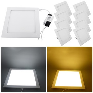 pack of 10 Square LED Recessed Ceiling Panel Down Light 3W 6W 9W 12W ...