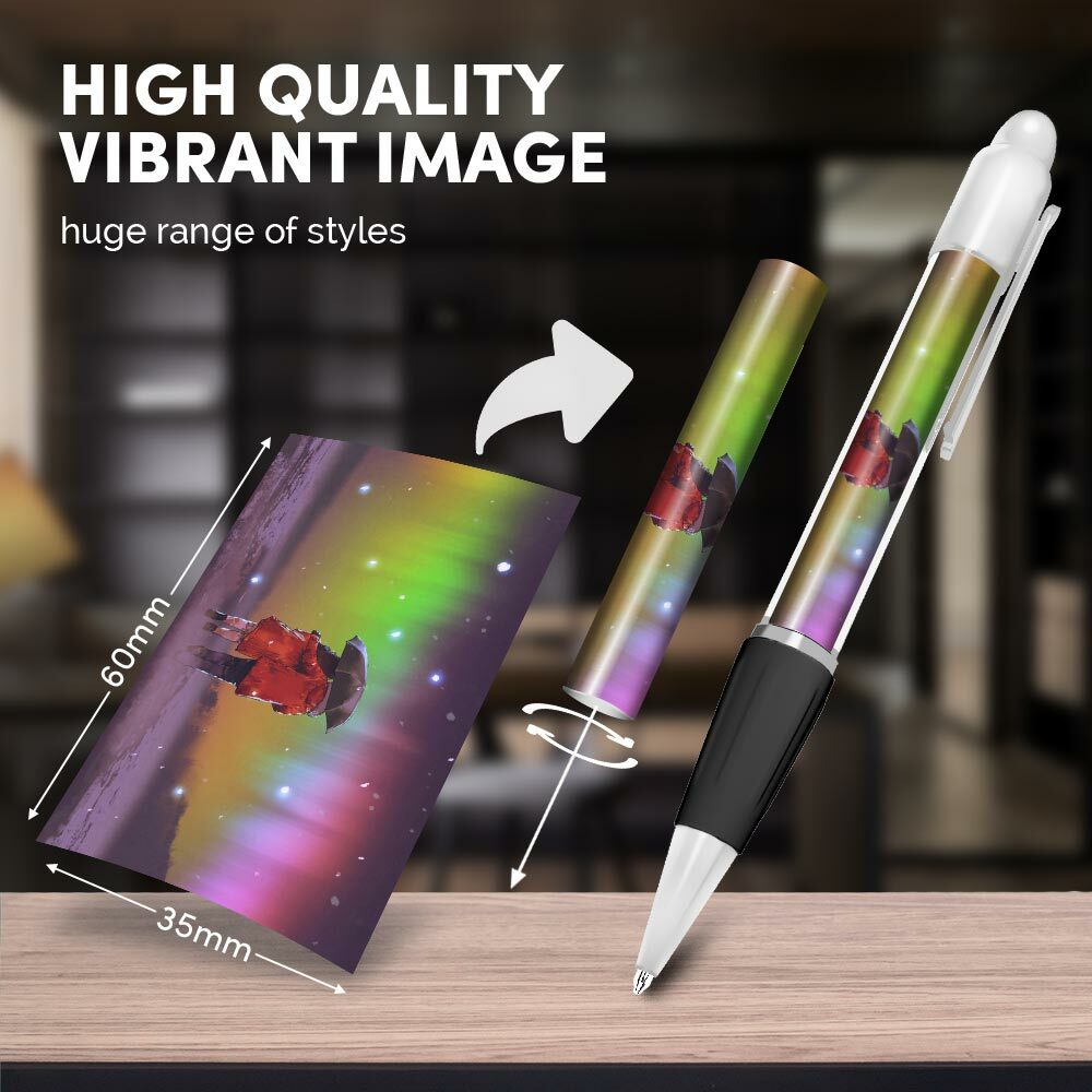 White Ballpoint Pen - Northern Lights Couple Night Love Office Gift ...
