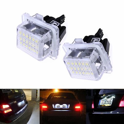 2X Canbus LED Number License Plate Light For Mercedes Benz W204 W212 ...