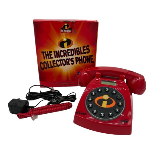 Disney Pixar The Incredibles Landline Corded Telephone 2004 Red W/Box ...