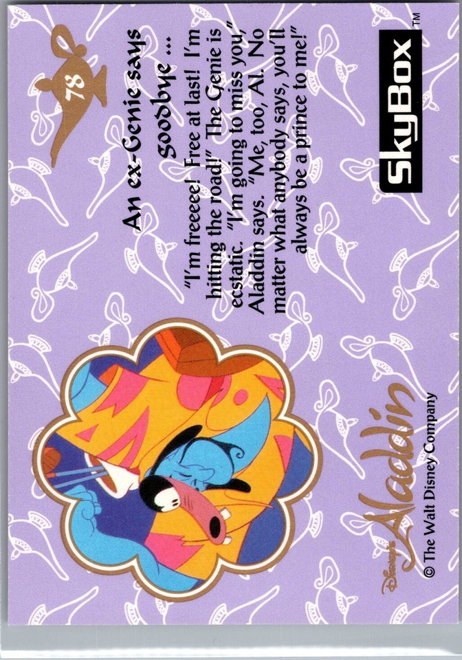 1993 SkyBox Aladdin - #78 An ex-Genie says goodbye... | eBay