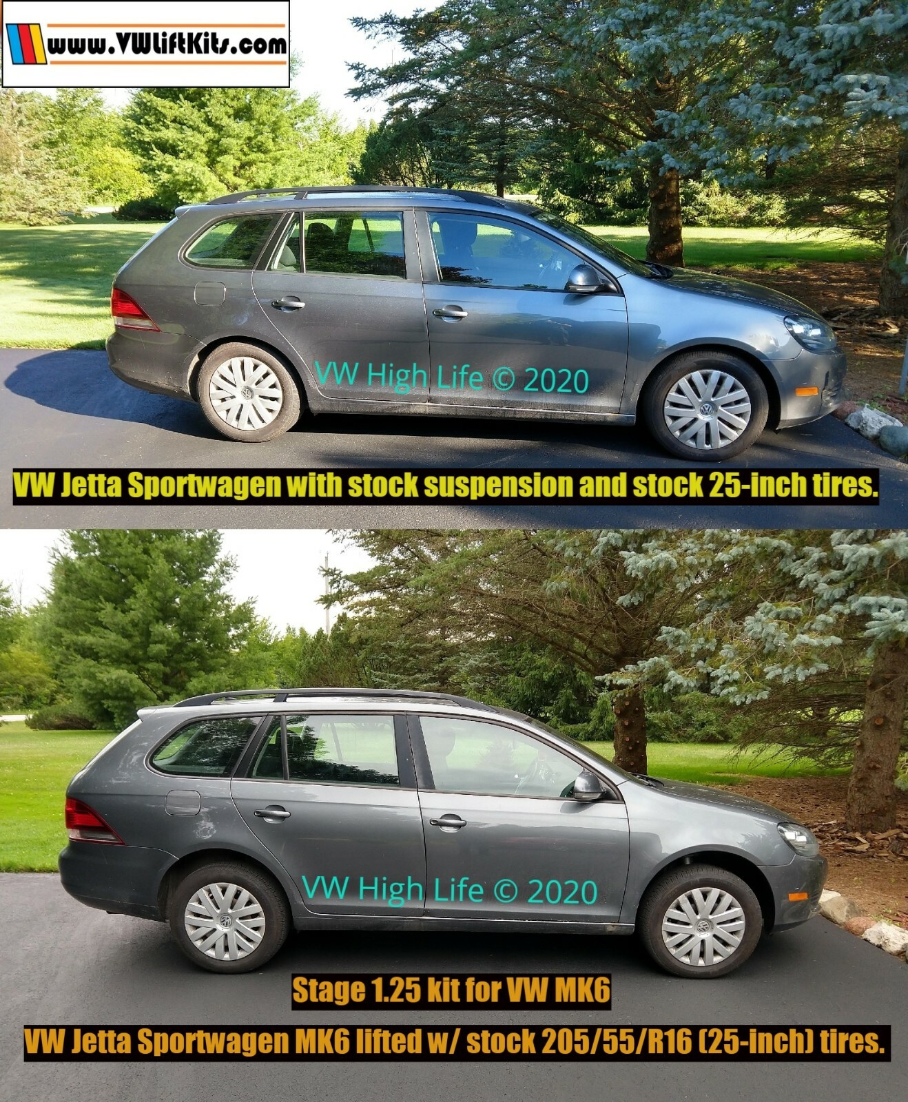 Lift Kit for VW Golf Sportwagen Jetta Wagon Estate MK5 MK6 1.25 inch ...