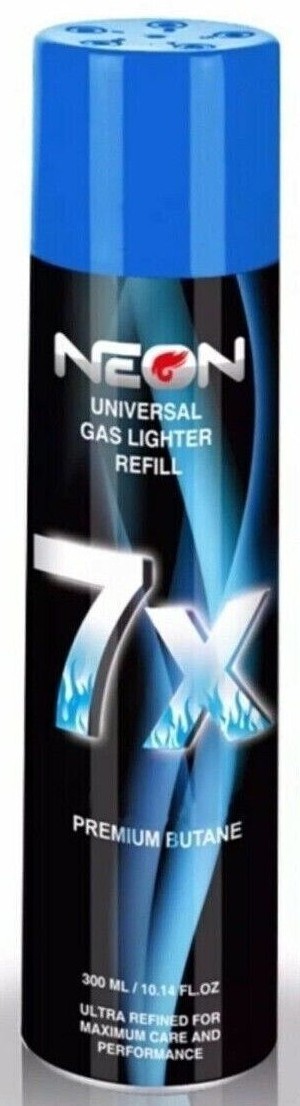 4 6 12 Can Neon 7X Refined Butane Lighter Gas Fuel Refill 300 mL ...
