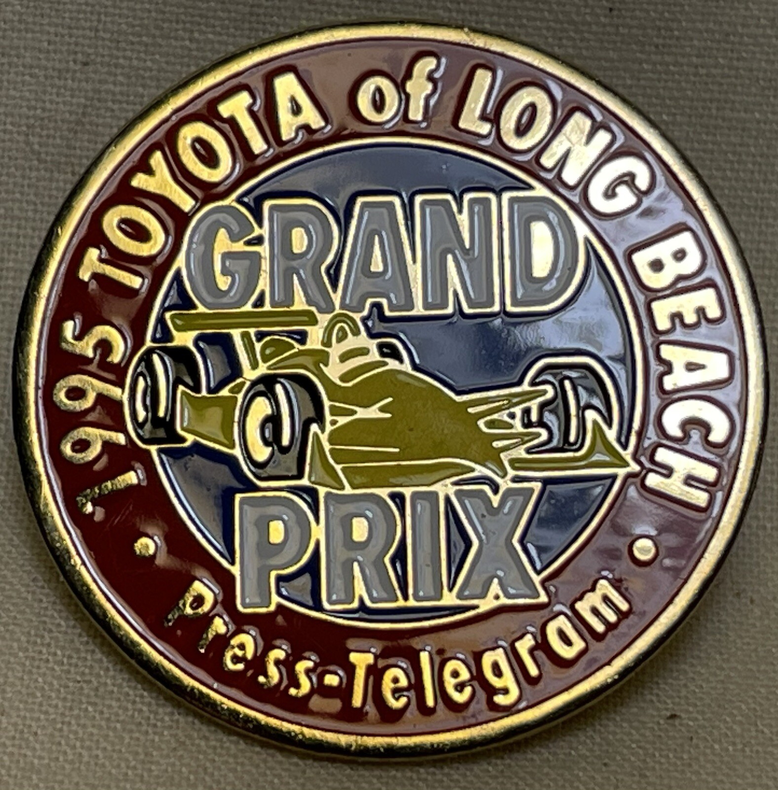 ‘95 Toyota Grand Prix Of Long Beach Press-Telegram Enameled Racing ...