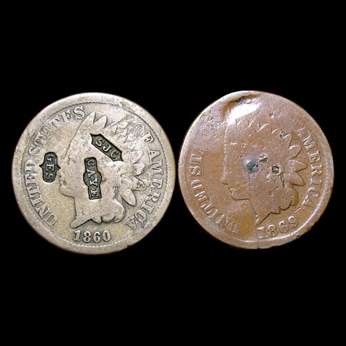 Counterstamped Lot 1860 1869 Indian Cent Penny lot---- Nice Coins ---- #227U | eBay