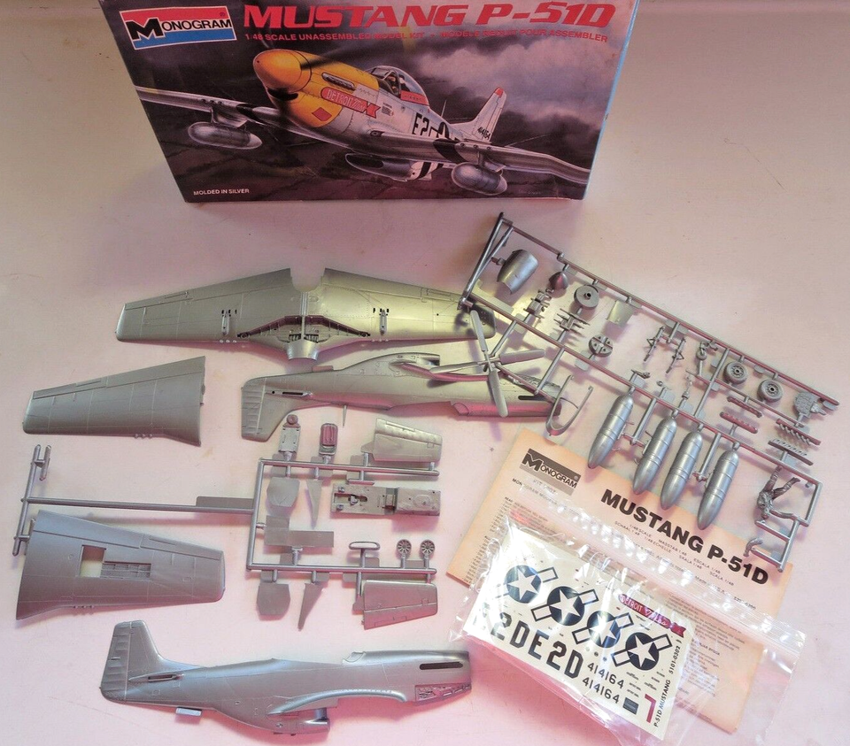 Monogram 5207 NORTH AMERICAN P-51D MUSTANG Model Kit 1:48 Series ...