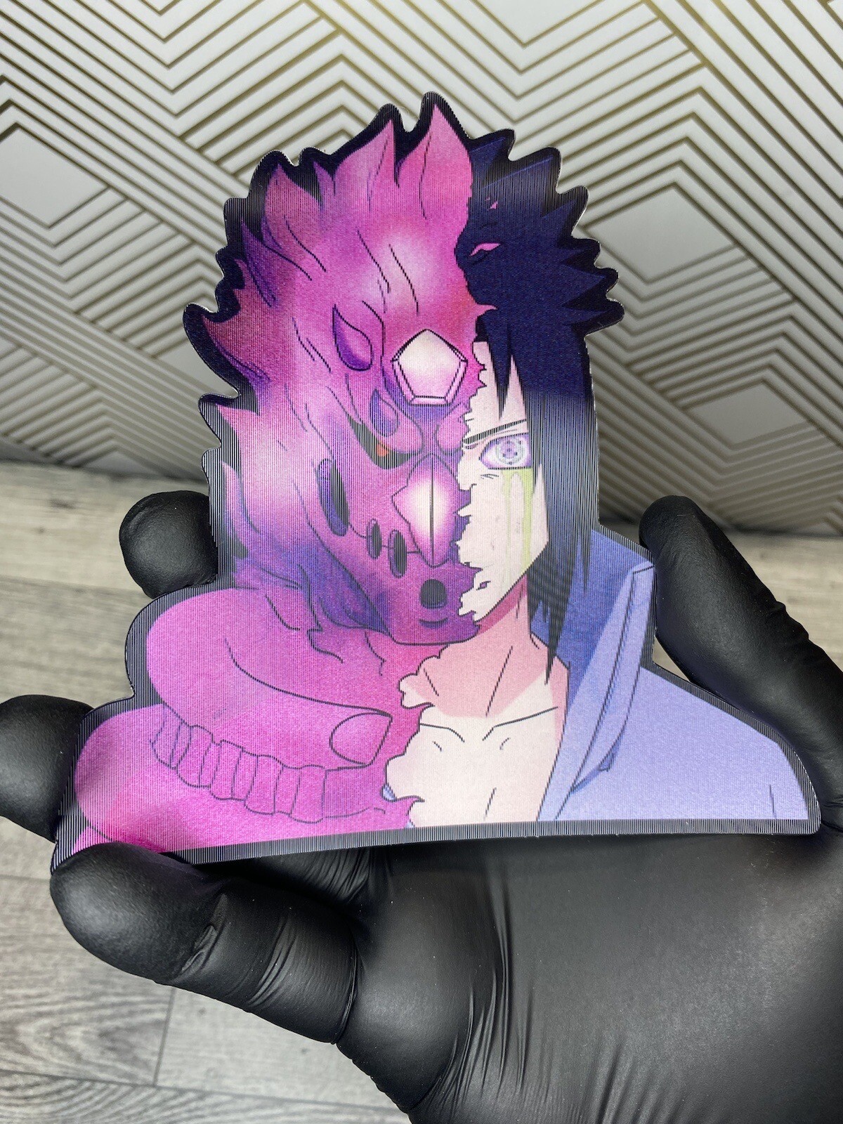 Naruto Shippuden Sasuke Uchiha 3D Lenticular Motion Car Sticker Decal ...