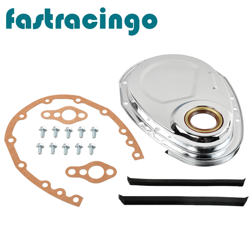 Timing Chain Cover For SB Chevy V8 SBC 283 327 350 383 400 Chrome | eBay