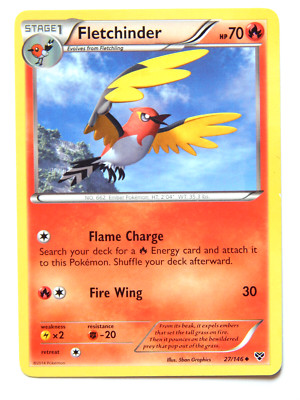 Fletchinder 27/146 - NM Pokemon Card XY 2014 Fire Uncommon | eBay
