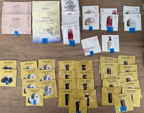 SHISEIDO Huge Assorted Mixed Lot Of Skin Treatment Sample Packets 63 ...