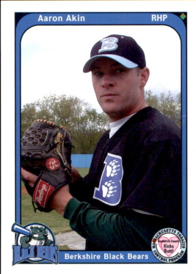 2002 Berkshire Black Bears Warning Track #11 Aaron Akin Manhattan ...