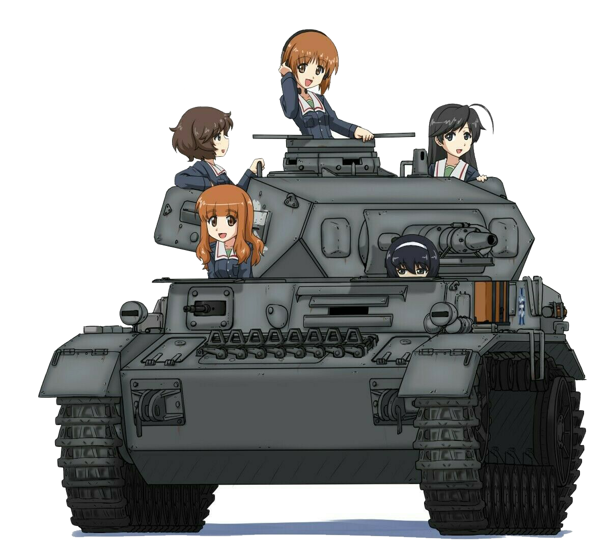 Tank Crew 2 Girls Und Panzer GuP Weatherproof Anime Sticker 6" Car ...