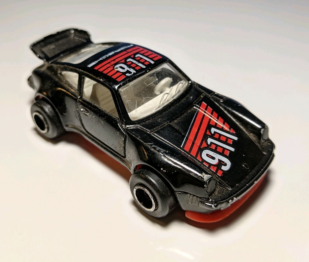 Vintage MAJORETTE #209 1/57 Black PORSCHE 911 TURBO 930 DIECAST France ...