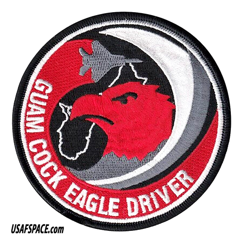 USAF 67th FIGHTER SQ -67 FS- F-15- GUAM COCK EAGLE DRIVER- ORIGINAL VEL ...