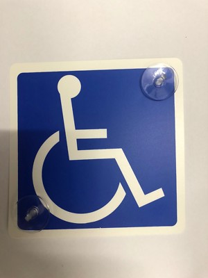 2pcs SET front & Rear car windscreen Sign DISABLED BADGE DISPLAY with ...