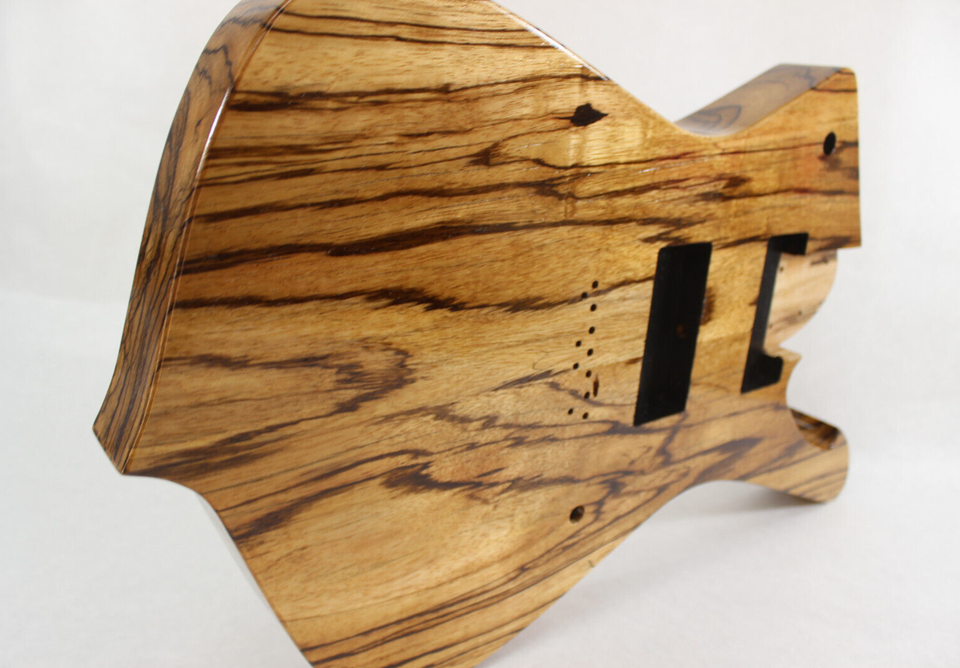 Finished Zebrawood 7 String Iceman Guitar Body - Fits Ibanez UV RG ...