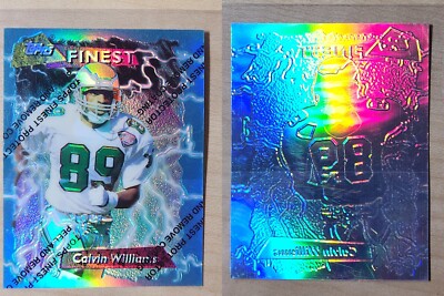 1995 Finest REFRACTOR FOIL BACK Calvin Williams RARE Eagles / Purdue ...