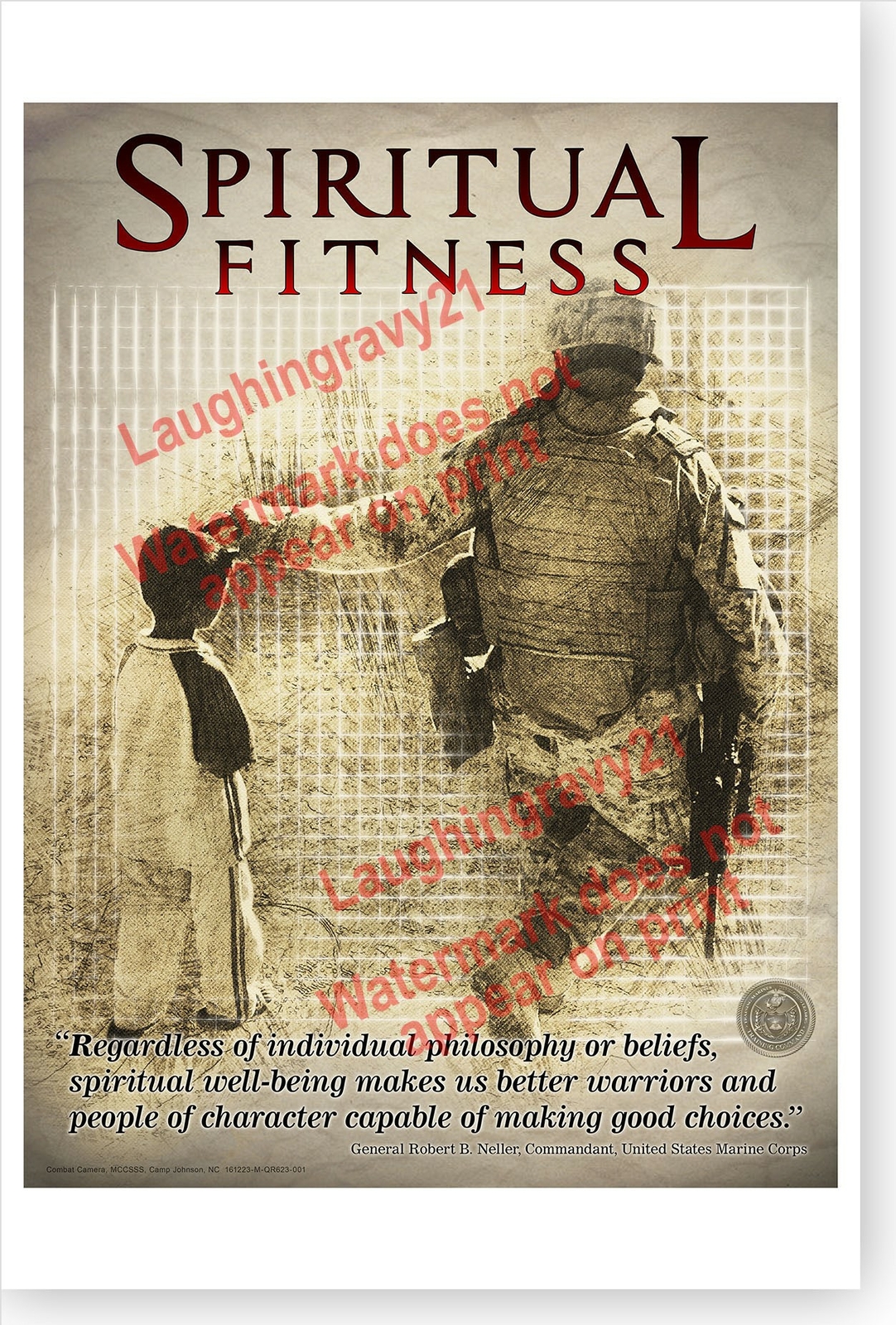 USMC Marine Corps Spiritual Fitness Poster | eBay