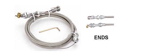 LS1 Swap Adjustable Stainless Steel Braided Throttle Cable 36" LOKAR ...