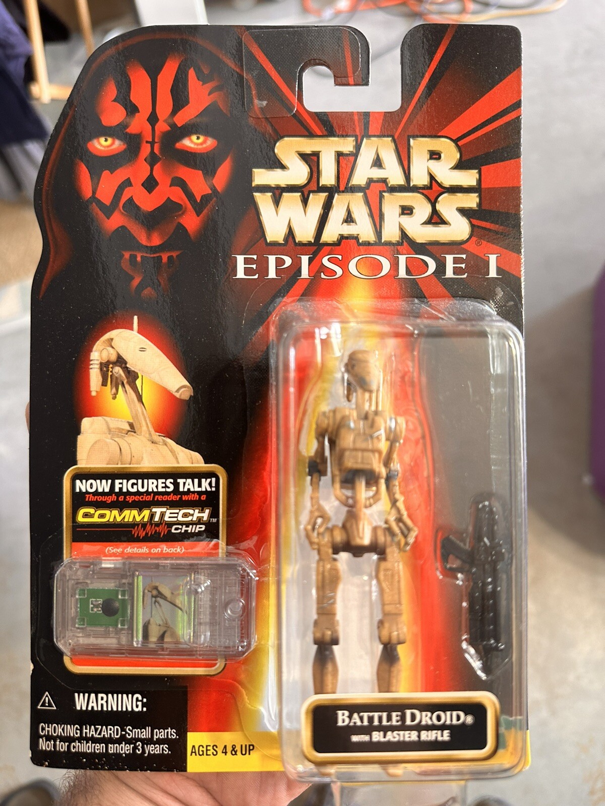 Hasbro Star Wars Episode 1 B1 Battle Droid with Blaster Rifle 1998 ...