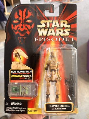 Hasbro Star Wars Episode 1 B1 Battle Droid with Blaster Rifle 1998 ...