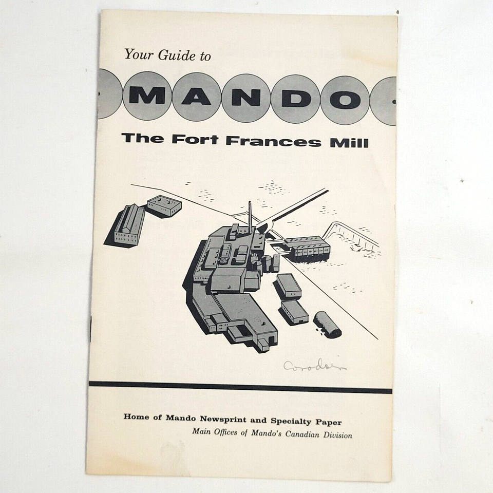 c.1950 Mando Minnesota Ontario Paper Fort Frances Mill Tour Brochure ...