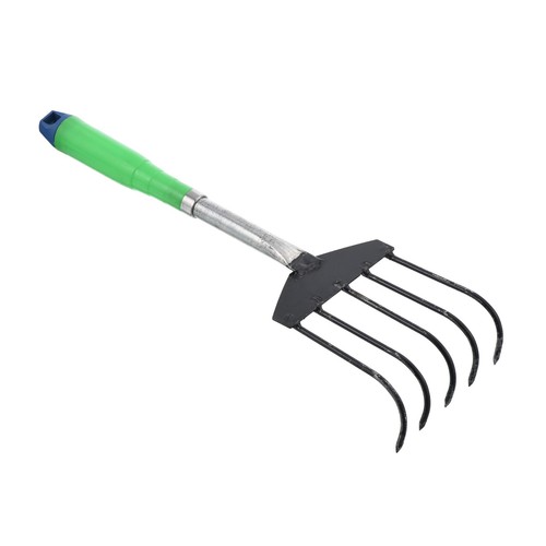 15" 6-Tooth Hand Rake Garden Tool Garden Hand Cultivator Claw Soil Lawn ...