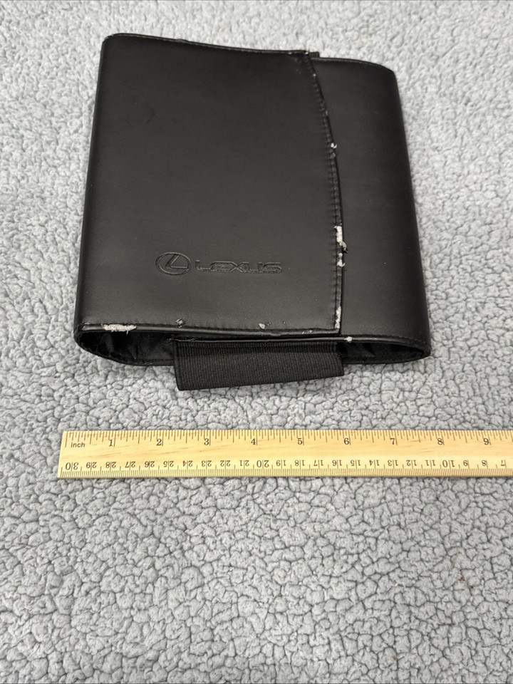 Lexus Owners Manual Case Leather Black Factory Original Holder Genuine ...