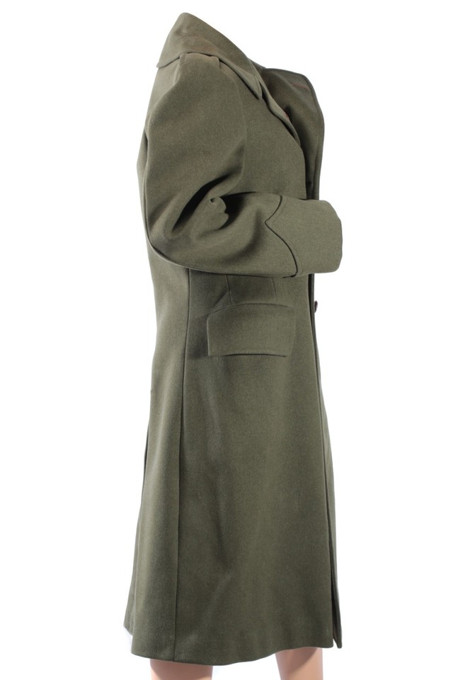 WWII US Marine Corp USMC Heavy Wool Overcoat Trench Coat Military ...