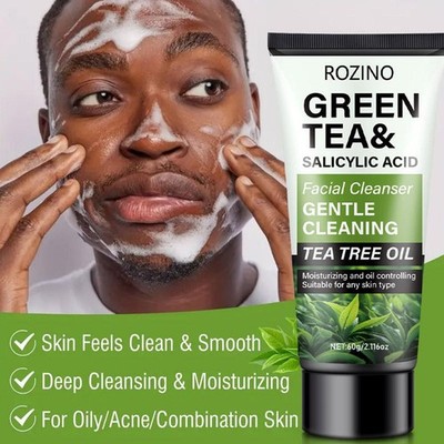 Green Tea & Salicylic Acid Facial Cleanser, Gentle Tree Tea Cleaning ...