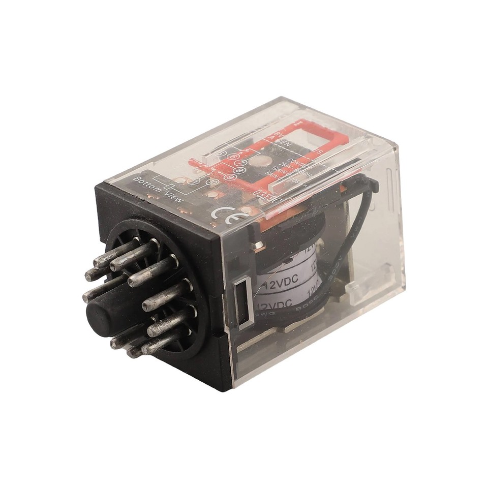 Reliable MK3P DC 12V Relay 11 Pin Socket 10A 250VAC Silver Alloy ...