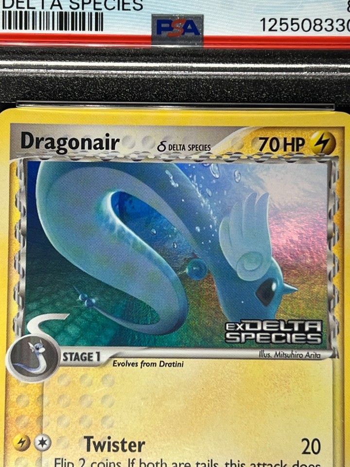PSA NM-MT 8-Dragonair 42/113 Reverse Holo Stamped-Pokémon 2005 EX Delta ...